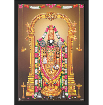 Lord Tirupati Balaji Engineered Wood Religious Photo Frame For Pooja ...