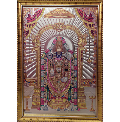 Tirupati Balaji Engineered Wood Religious Photo Frame For Pooja | Color ...