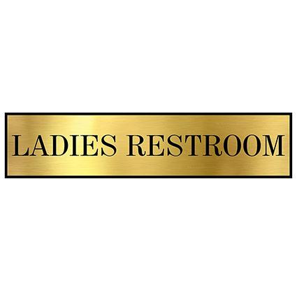 Customized Lady sign Board For Restroom Toilet Washroom With Gold ...
