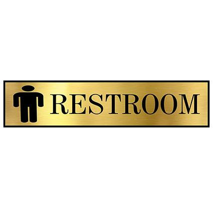 Customized Man sign Board For Restroom Toilet Washroom With Golden ...