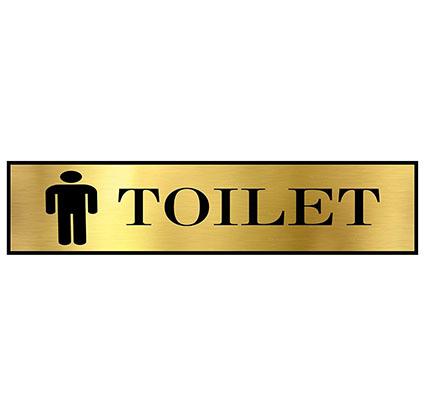 Sign Restroom Toilet Washroom ABS Plastic Self Adhesive Signboard ...