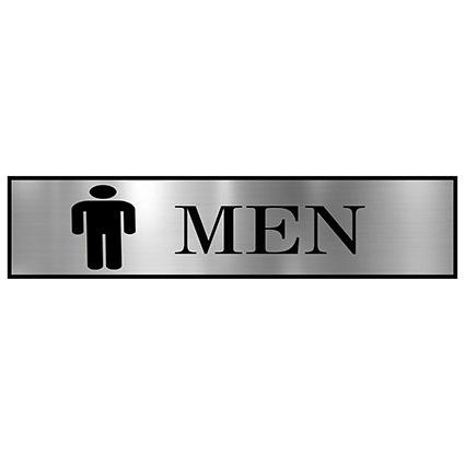 Customized Man With sign Board For Restroom Toilet Washroom With Gold ...
