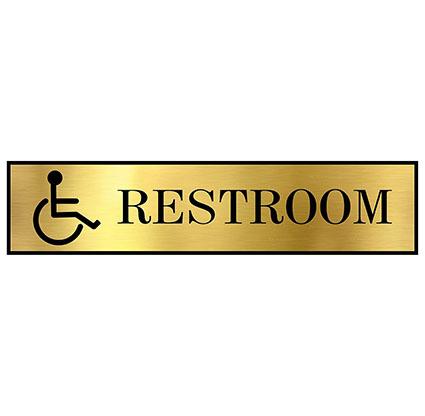 Sign Restroom Toilet Washroom ABS Plastic Self Adhesive Signboard ...